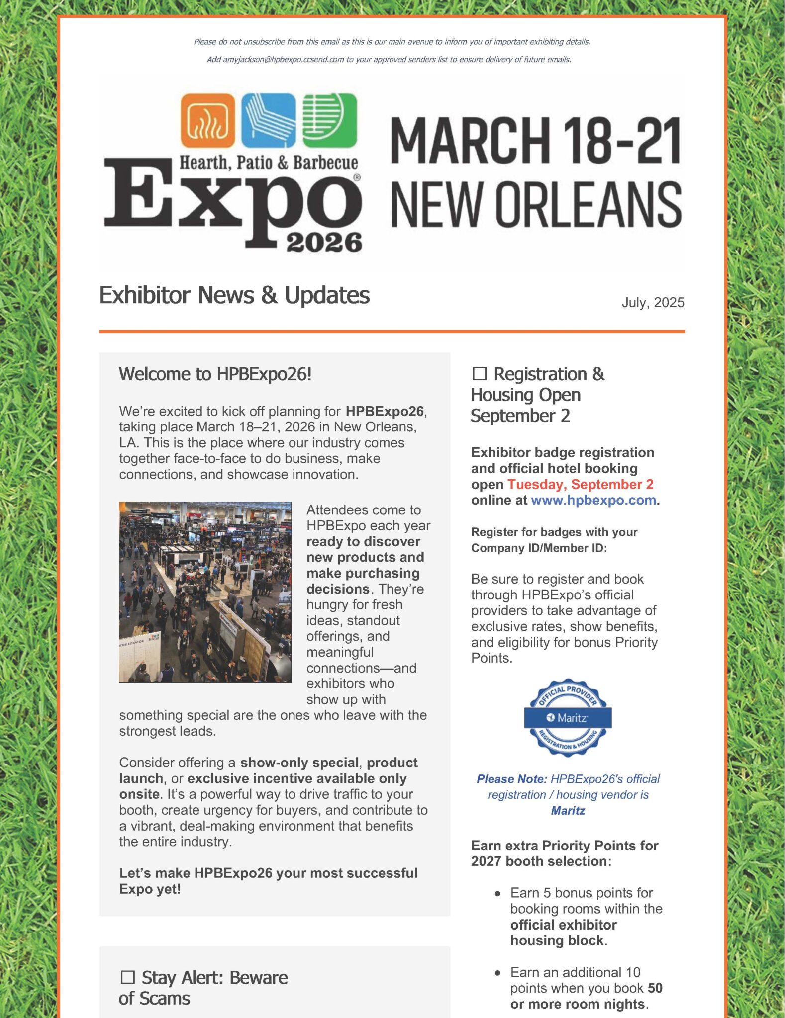 Exhibitor Newsletters - Hearth, Patio & Barbecue Expo